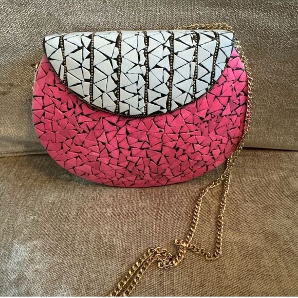 Ramala | Bags | Ramla Mosaic Pinkand Whitebag | Poshmark